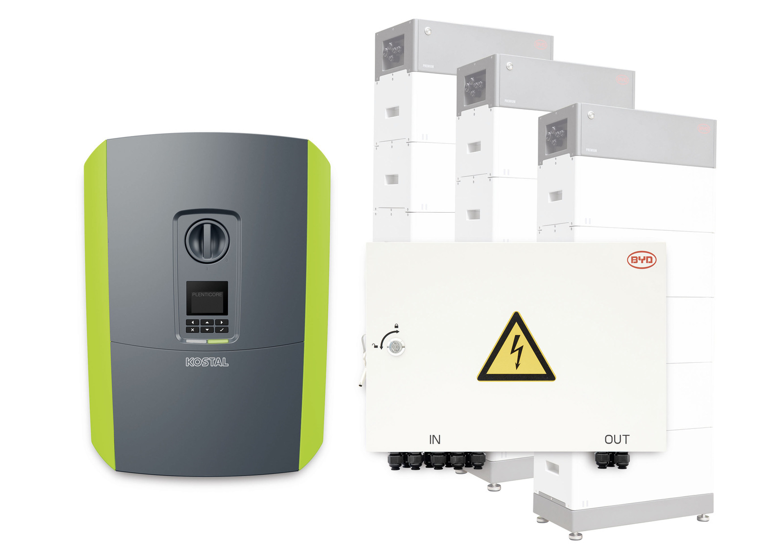 Kostal/BYD - Drei Speichertü﻿rme kombinierbar