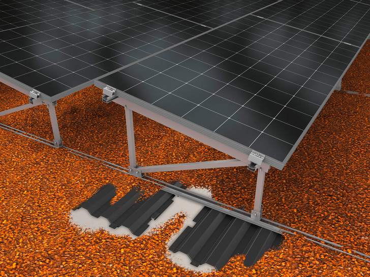 K2 Systems - Zwei flexible Aufständerungen